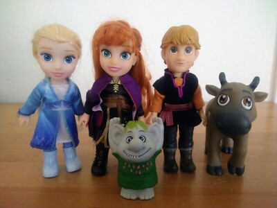 Disney Frozen Elsa, Anna, Kristoff, Sven And A Troll | eBay