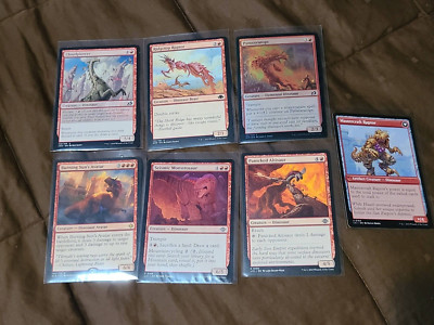 MTG Dinosaur x7 Mastercraft Raptor/Burning Sun's Avatar/Pyroceratops ...