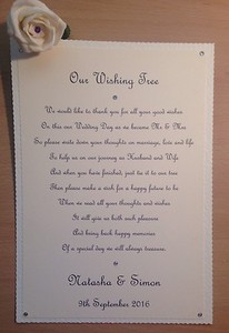 Personalised Wedding Wishing - Wish Tree Poem UNIQUE ITEM AVAILABLE ...
