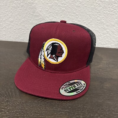Retro Throwback Washington Redskins Helmet Logo Maroon Trucker Snapback ...