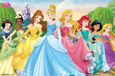 DISNEY PRINCESSES POSTER Amazing Princess Group RARE HOT NEW 22x34 | eBay