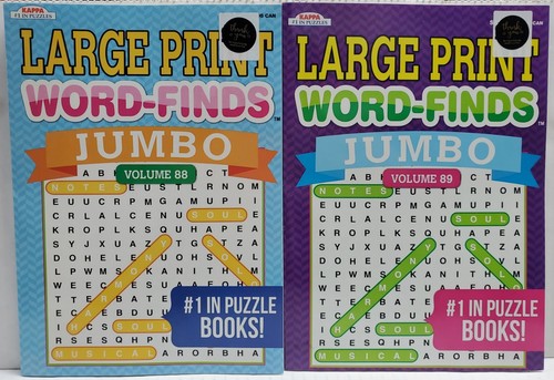 2PK New! Large Print Word-Find Books Jumbo #1 In Puzzle Books | eBay