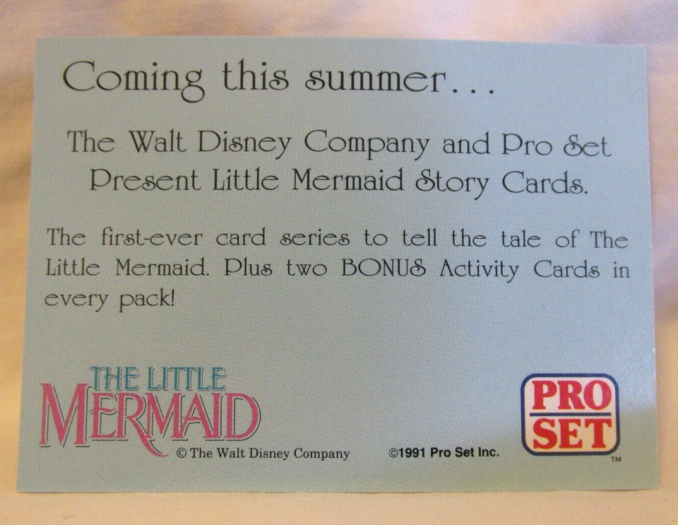 The Little Mermaid 1991 Pro Set Disney Trading Card Promo Ariel Rare | eBay