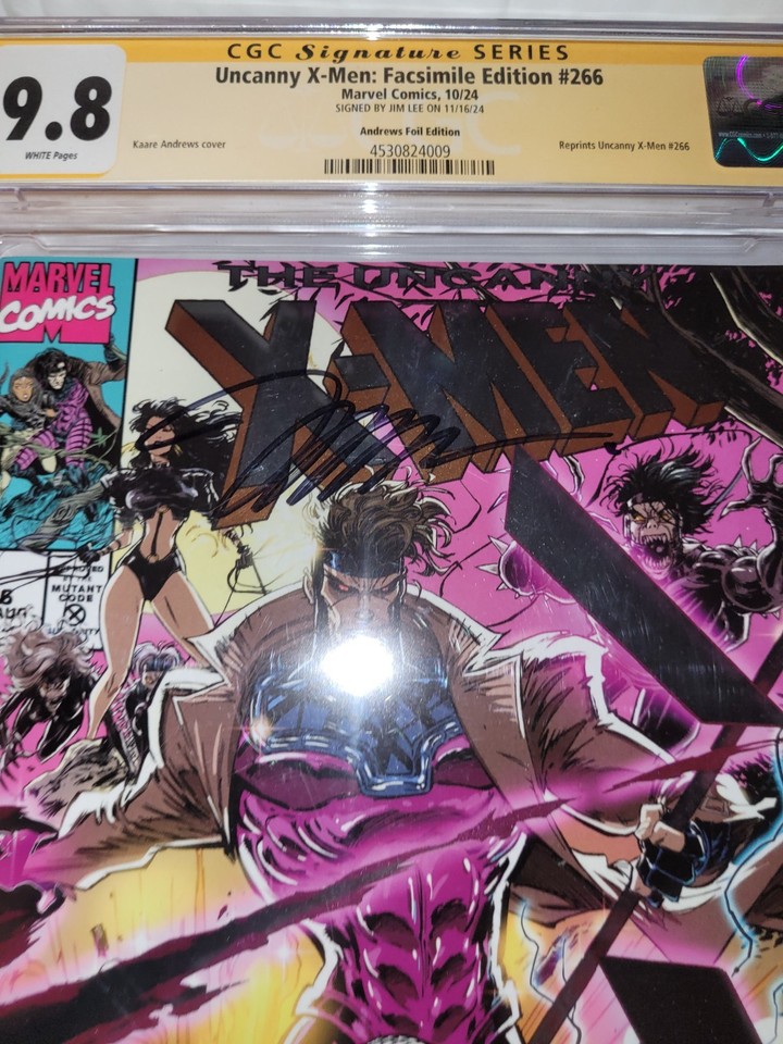 **Signed** Uncanny X-Men Facsimile Edition 266 | CGC 9.8 | Jim Lee ...