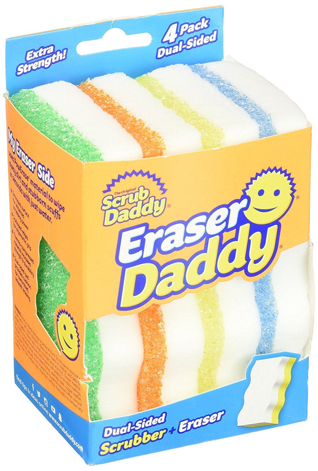 Scrub Daddy Eraser Sponge Heavy Duty Kitchen Cleaner Non Scratch Stick ...