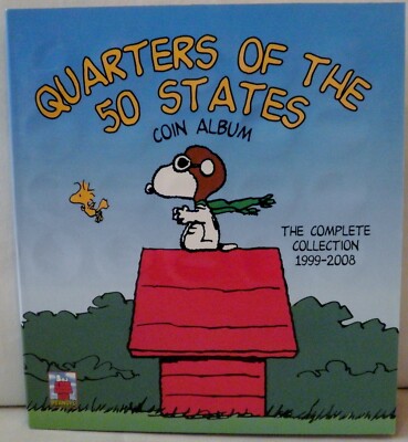 Peanuts Snoopy Quarters of 50 States Coin Album Complete Collection ...