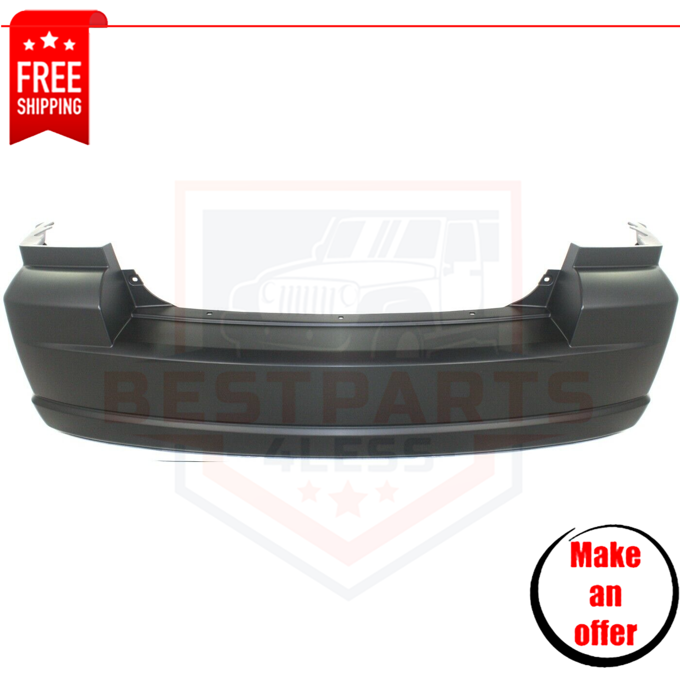 Bumper Cover for 2007-2012 Dodge Caliber Rear Plastic Primed with ...