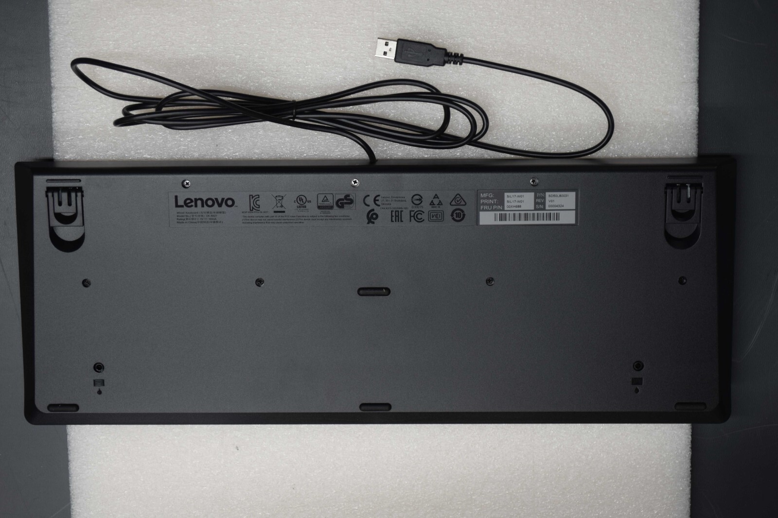 New LENOVO Traditional Wired USB Keyboard Black 00XH688 | eBay
