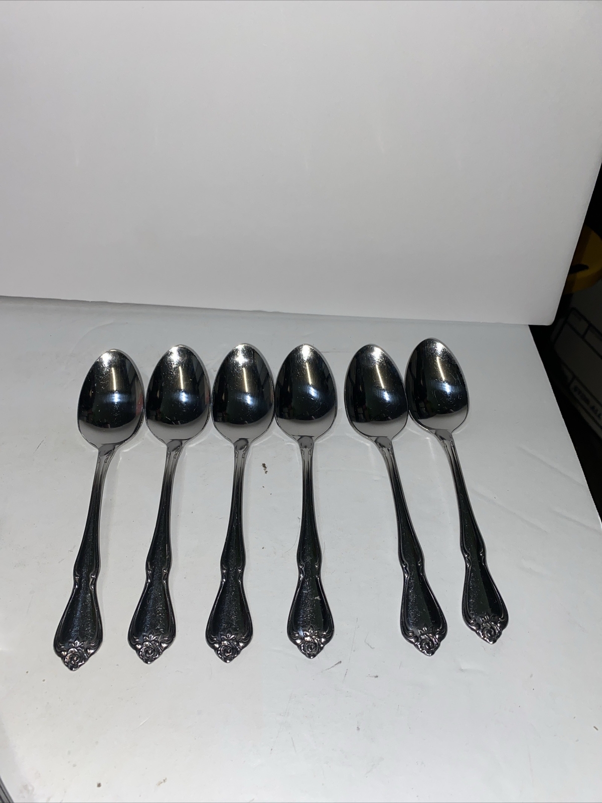 ONEIDA TEASPOON TRUE ROSE ARBOR ROSE PATTERN SET OF 6 | eBay