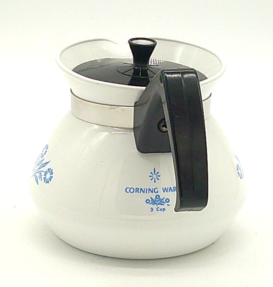 Vintage Corning Ware Blue Cornflower Coffee Tea Pot Carafe, 3 Cup | eBay