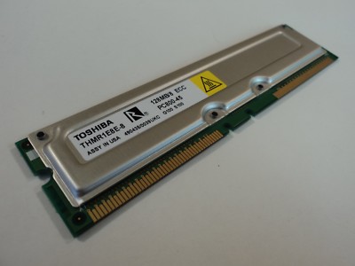 Toshiba RAM Memory Module 128MB PC800-45 RDRAM RIMM 184-Pin RAMBUS ...