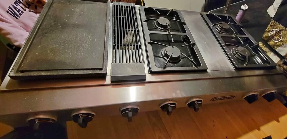 Jenn-Air Gas Cooktop Downdraft 47” Pro-Style-JGD8348BDP | eBay