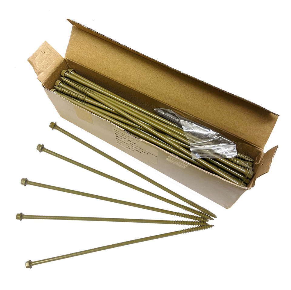 Hex Head Landscape Screws 6.5x250mm for Decking Fencing Timber + Socket ...