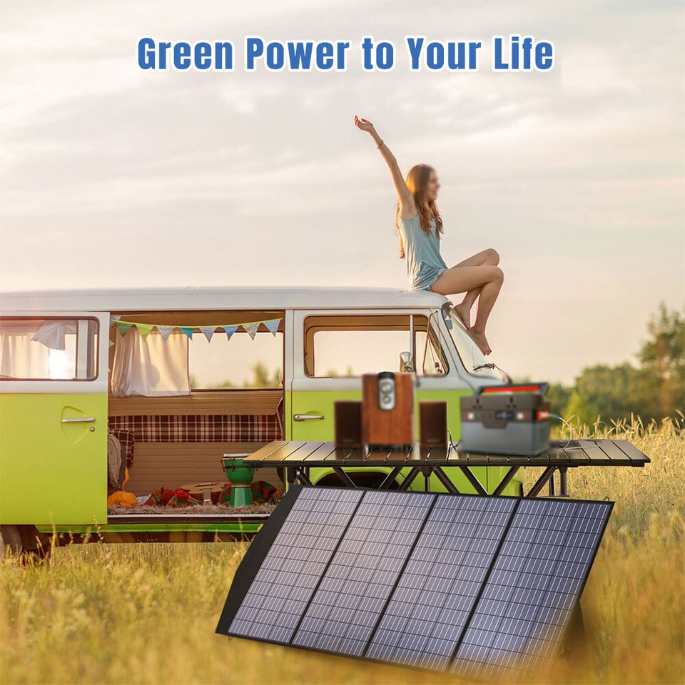 300W Watt Portable Foldable Solar Panel Kit for Generator Power Station ...