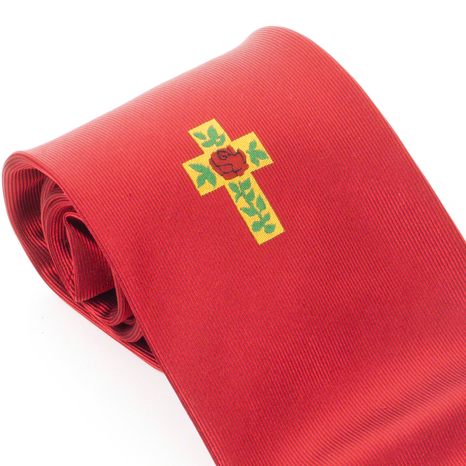 Masons Red 100% Silk Woven Rose Croix Tie Freemasons Regalia Masons ...