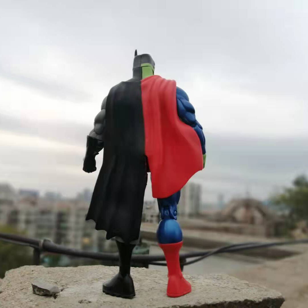 Half Superman Half Batman Logo