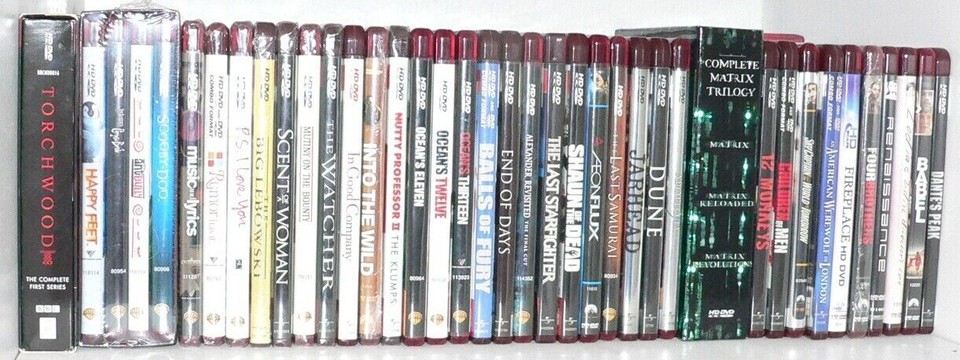 200 discs of HD DVD movies. All discs in flawless condition. Check the ...