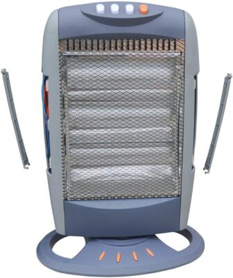 Portable Halogen Heater with 3 Heat Settings and Wide Angle Oscillating ...