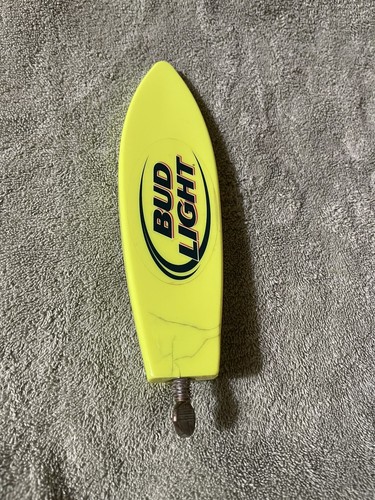Bud Light Surf Board Beer Tap Handle Neon Yellow - Damaged | eBay