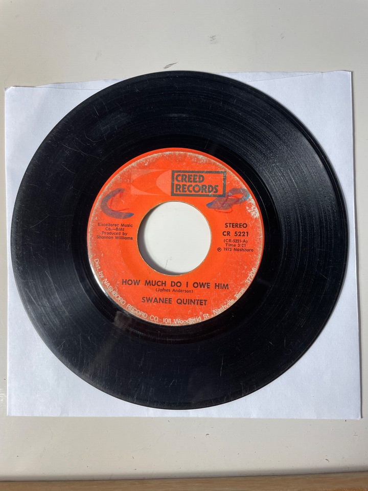The Swanee Quintet – How Much Do I Owe Him / Let Me Come Home 45 Record ...