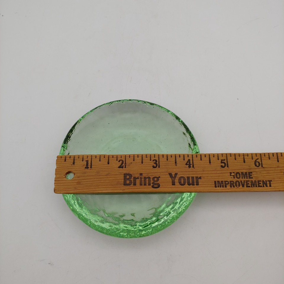 Fire & Light Recycled Art Glass Paperweight - 4.5" Celery Green Candle ...