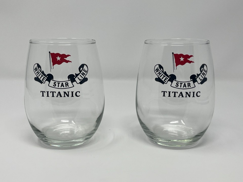 Titanic Wine Glasses 20 Ounce Wine Glass RMS Titanic Drinkware Gift Set ...