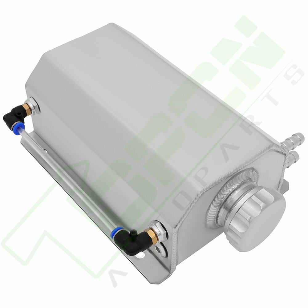 Radiator Coolant Overflow Expansion Water Tank 2L Silver Aluminum ...
