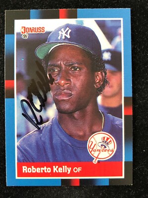 ROBERTO KELLY 1988 DONRUSS AUTOGRAPHED SIGNED AUTO BASEBALL CARD 635 ...