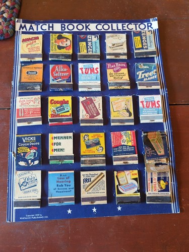25 Vintage Matchbook Covers Advertisements Match Books in Display ...