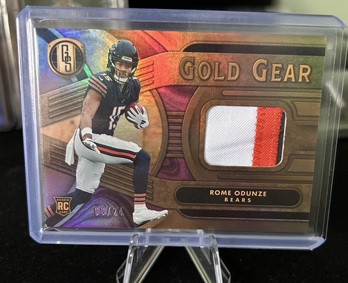 2024 Gold Standard Rome Odunze Gold Gear Purple Rookie Patch /24 #GG ...