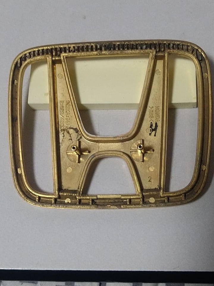 [Import duties included] Honda Gold Metal Emblem Square Badge Used Car ...