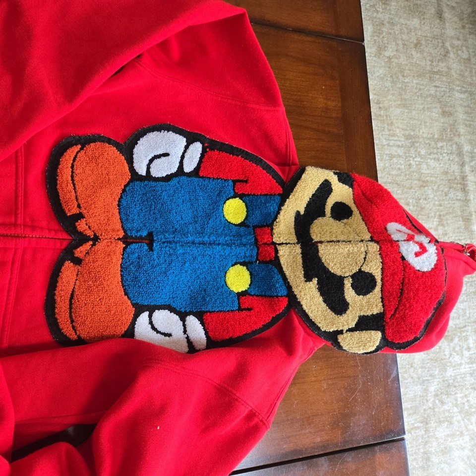 A Bathing Ape Baby Milo x Mario Red Hoodie (S) BAPE | eBay