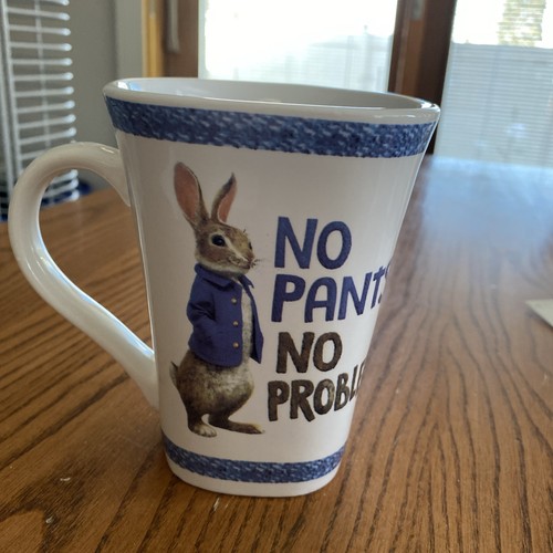 Peter Rabbit Coffee Mug NO PANTS NO PROBLEM Cup Movie 2022 Square Shape ...