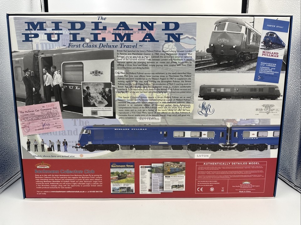 BACHMANN 30-425 MIDLAND PULLMAN OO GAUGE 6 CAR SET LIMITED EDITION ...