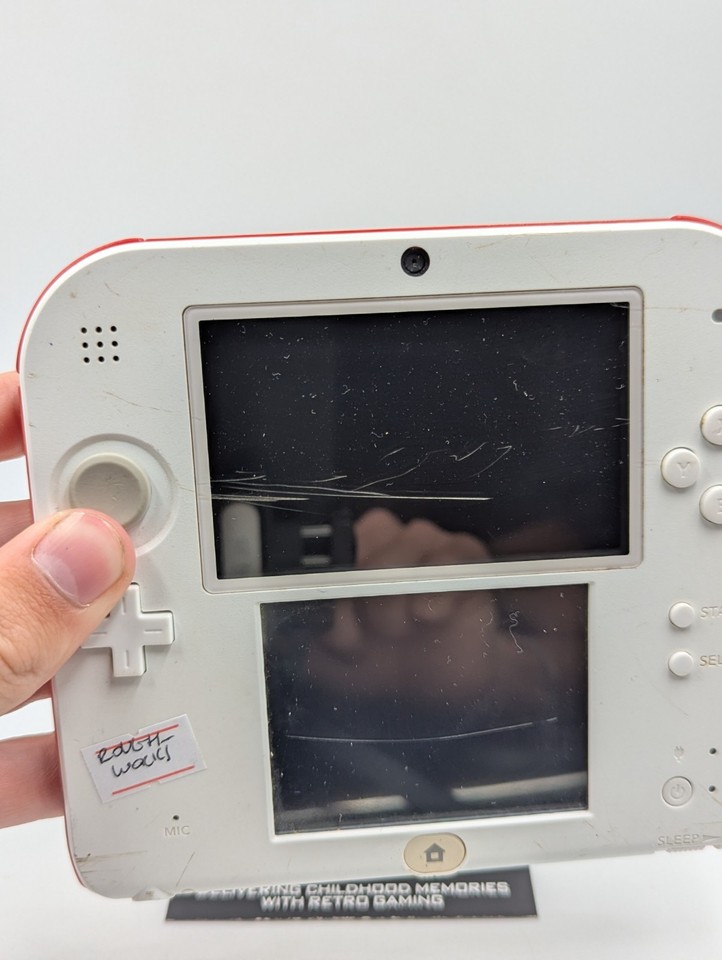 Nintendo 2DS Scarlet White Console Tested Works w/ Charger Rough Shape | eBay