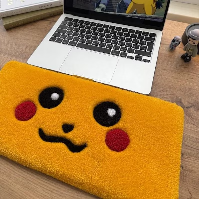 Anime Keyboard Rug Wrist Rest Cute Desk Mat Handmade Tufted Gaming ...
