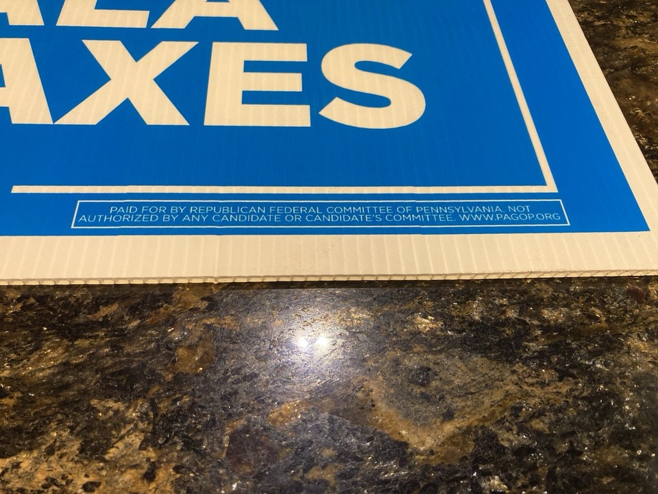 2024 TRUMP - LOW TAXES / KAMALA HIGH TAXES CAMPAIGN SIGN 24" x 16" MAGA ...