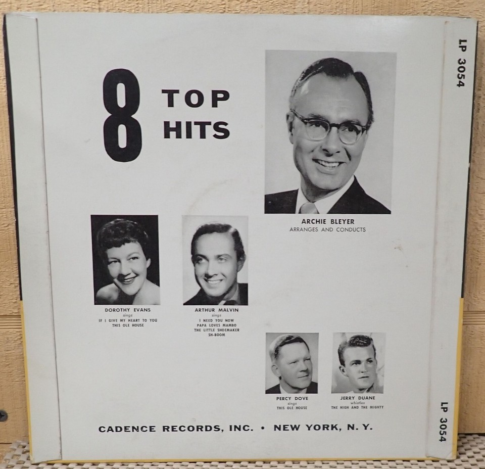Archie Bleyer - 8 Top Hits - Cadence 10 Inch 33 RPM | eBay