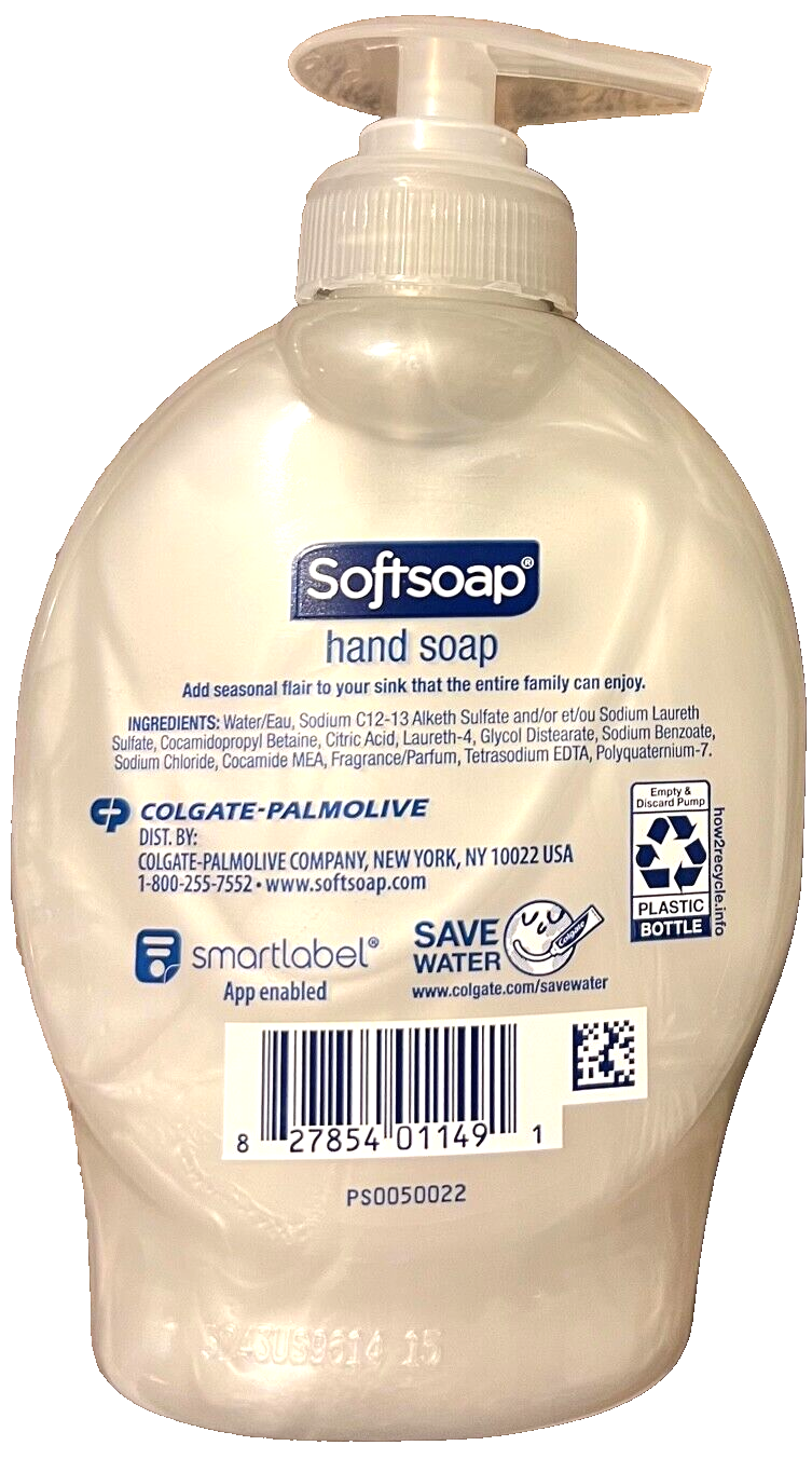 2 Pack Softsoap Liquid Hand Soap Peppermint Scent Pepperminty Snow ...