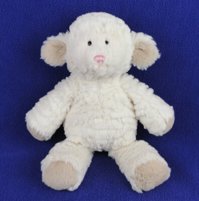 Mary Meyer Lamb Sheep Plush Textured Fur Winter White Pink Nose Stuffed ...