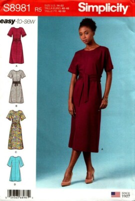 Simplicity Sewing Pattern 8981 Womens Dress Size 14-22 NEW | eBay Australia