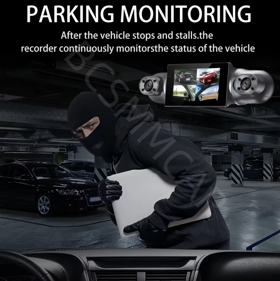 Car DVR Dash Cam 4 Channels Front Left Right Night Vision Rear Driving ...