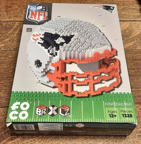 FOCO 3D Building Blocks Helmet Puzzle – NFL Team: New England Patriots ...