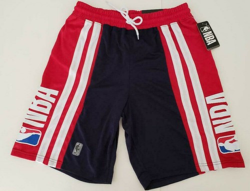 NBA Men's Shorts Basketball Licensed Logo Sportswear Blue Red Size ...