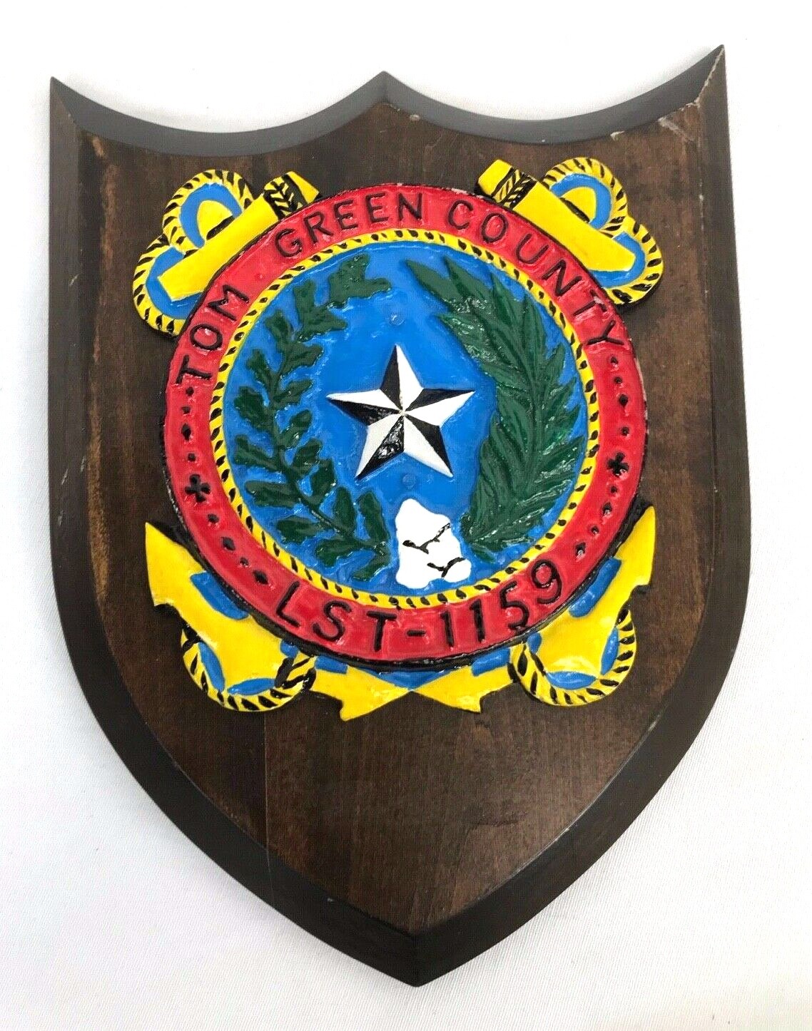 Vintage USS Tom Green County LST-1159 Plaque | eBay