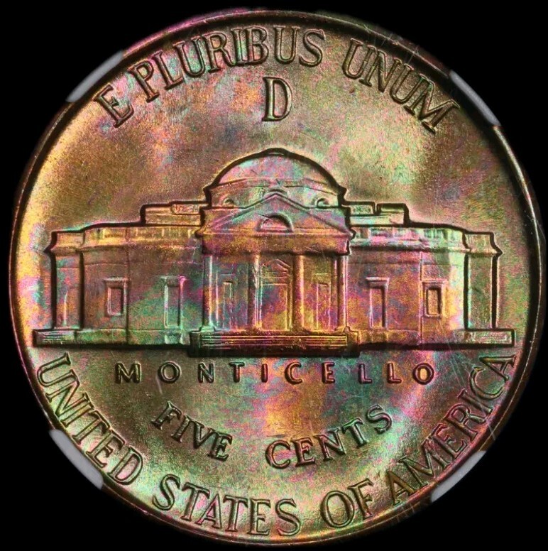 1944 D Silver War Nickel NGC MS68+*5FS Plus Star Full Steps Toned ...