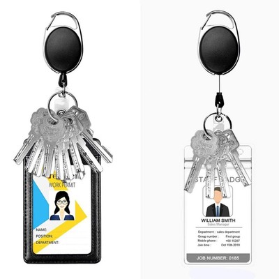 School Bus Pass Card Retractable Badge Holder ID Card Badge Holder Card ...
