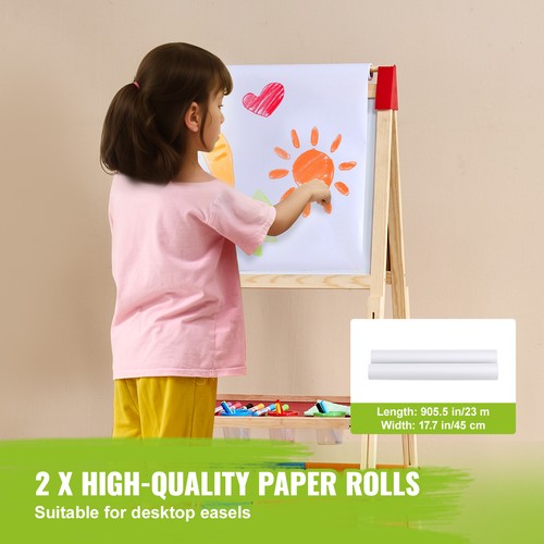 Easel Accessory Set Chalk & Markers & Paper Rolls 32PCS for Standing ...