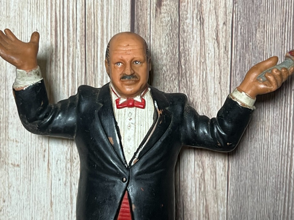 1986 LJN WWF Wrestling Mean Gene Okerlund Vintage Action Figure | eBay