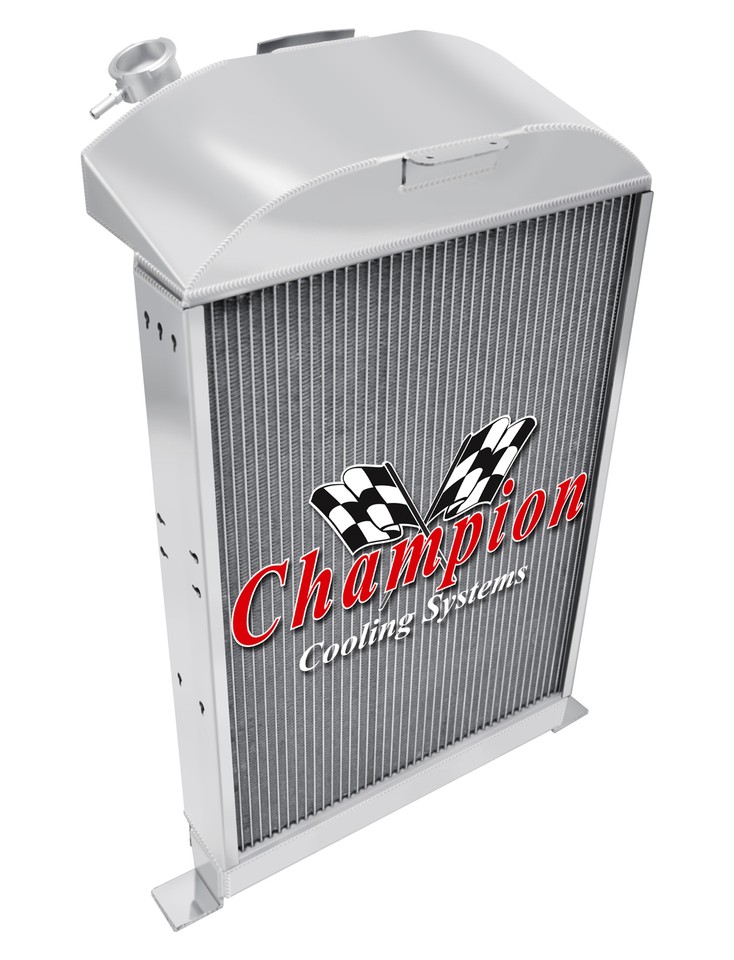DR Champion 3 Row Radiator Chevy Config for 1933 1934 Ford Cars V8 ...